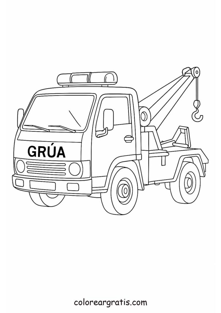 Tow Truck Coloring Page – Free Printable for Kids